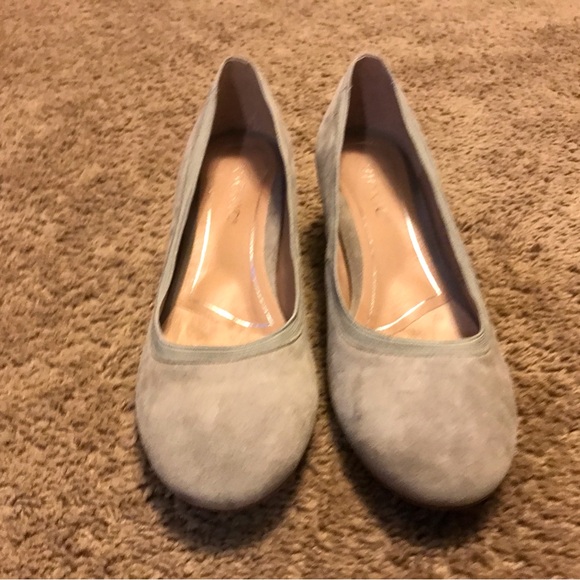 Vionic | Shoes | Womens Vionic Natalie Block Heel Pump Slate Grey Suede ...